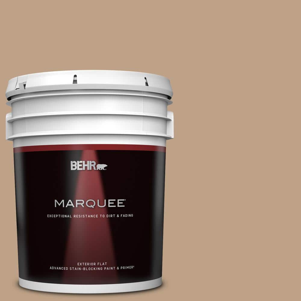BEHR MARQUEE 5 gal. #PPU4-05 Basketry Flat Exterior Paint & Primer ...