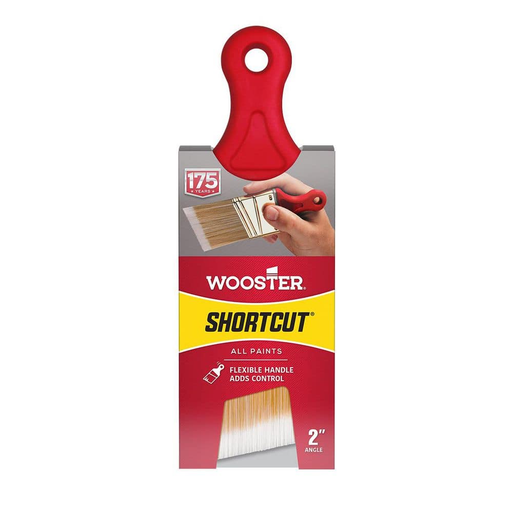 Wooster 2 in. Polyester Red Handle Shortcut Angled Sash Brush for All ...