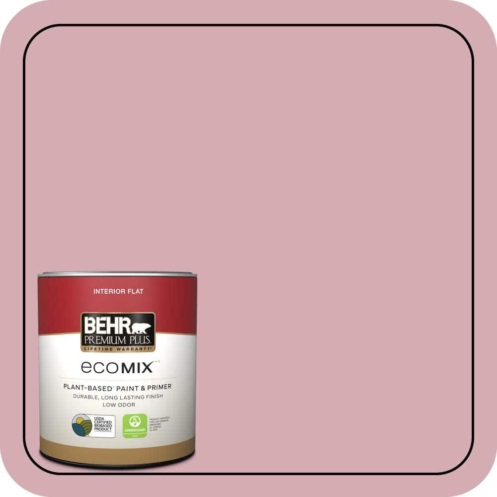 BEHR PREMIUM PLUS 1 qt. #S130-3 Ballet Rose Flat EcoMix Plant-Based ...