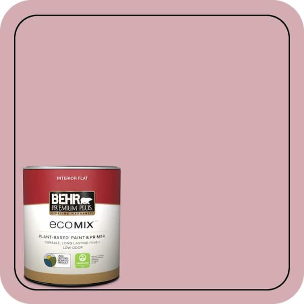 BEHR PREMIUM PLUS 1 qt. #S130-3 Ballet Rose Flat EcoMix Plant-Based ...