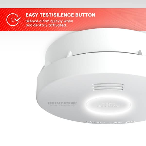 Universal Security Instruments (3-Pack) 10-Year Battery Powered Mini Smoke and Fire Detector ...