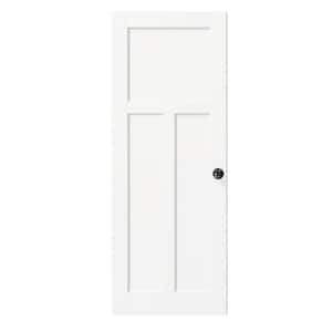 TENONER 30 in. x 80 in. MDF, Composite, Pre-assembled, Primed, White, 3 ...