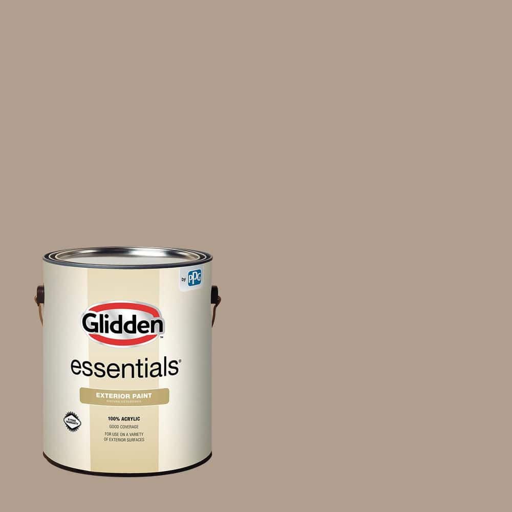 Glidden Essentials 1-gal. PPG1076-4 Cuppa Coffee Semi-Gloss Exterior ...