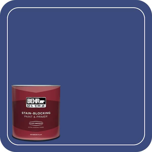 BEHR ULTRA 1 qt. #P530-7 Tanzanite Extra Durable Flat Interior Paint ...