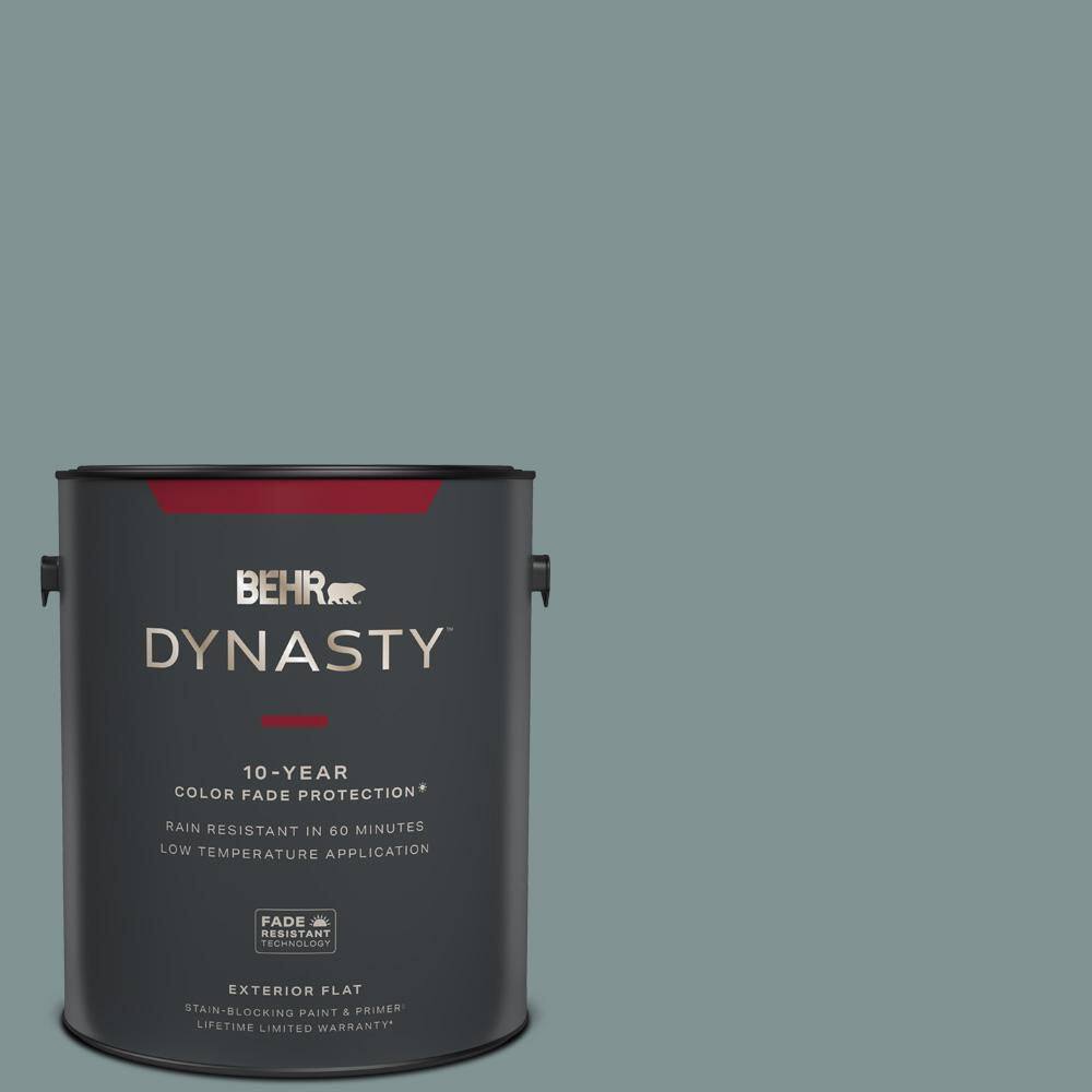 BEHR DYNASTY 1 gal. #QE-53 Raindance Flat Exterior Stain-Blocking Paint ...