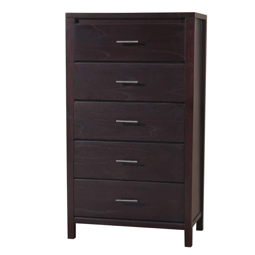 Modus Furniture Nevis 5-Drawer Espresso Chest of Drawers (56 in. H x 32 ...