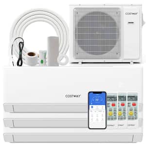 Costway 36k BTU 3 Zone 9k Plus 12K Plus 18k BTU Mini Split Air ...