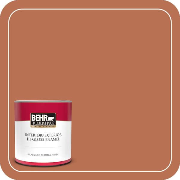 BEHR PREMIUM PLUS 1 qt. #230D-6 Iced Tea Hi-Gloss Enamel Interior ...