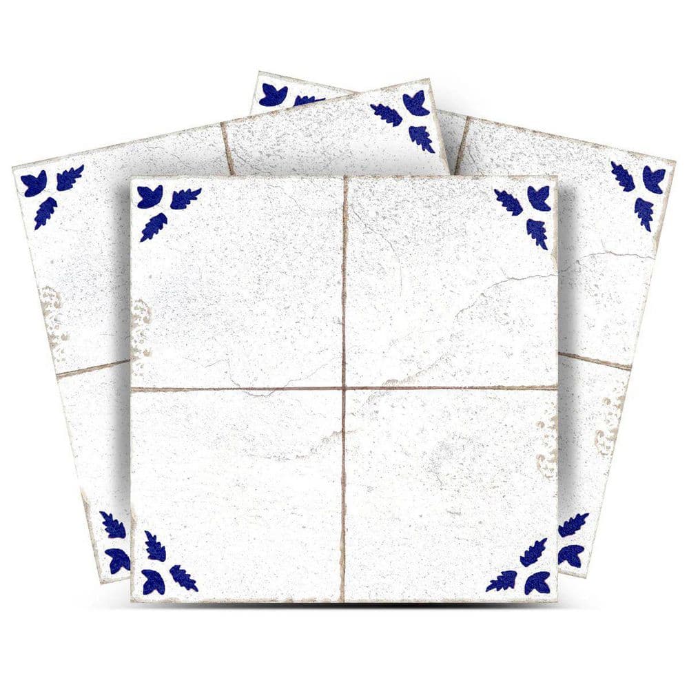 MI ALMA Blue R84 7 in. x 7 in. Vinyl Peel and Stick Tile (24 Tiles, 8. ...