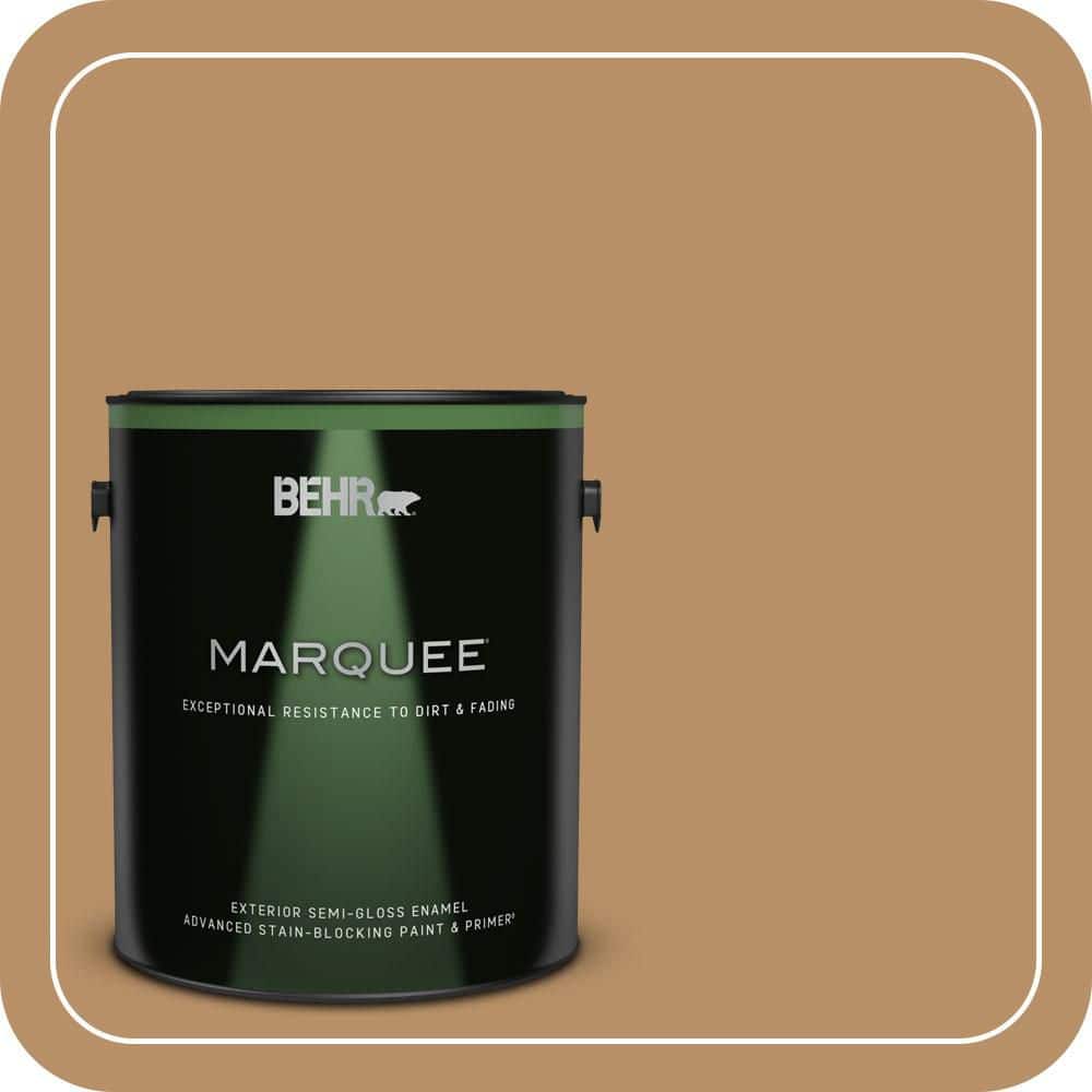 BEHR MARQUEE 1 gal. #S260-5 Almond Roca Semi-Gloss Enamel Exterior ...
