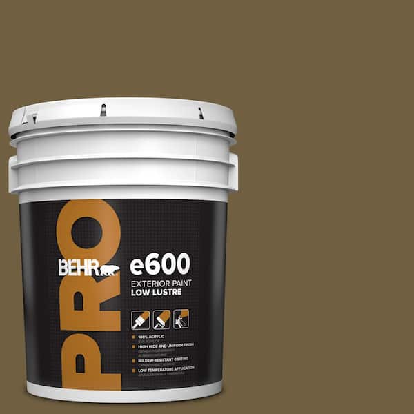 BEHR PRO 5 gal. #360F-7 Olive Shadow Low Luster Exterior Paint PR62305 ...