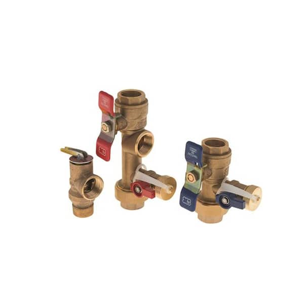 NORITZ 3/4 in. Tankless Water Heater Isolator Valve Kit (Threaded Lead ...