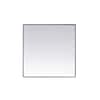 Timeless Home 42 in. W x 42 in. H x Modern Metal Framed Square Black ...