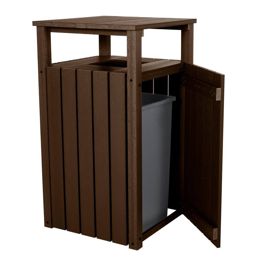 Highwood Commercial 40 Gal. Open Trash Can with Hood CM-TR01HA-ACE ...
