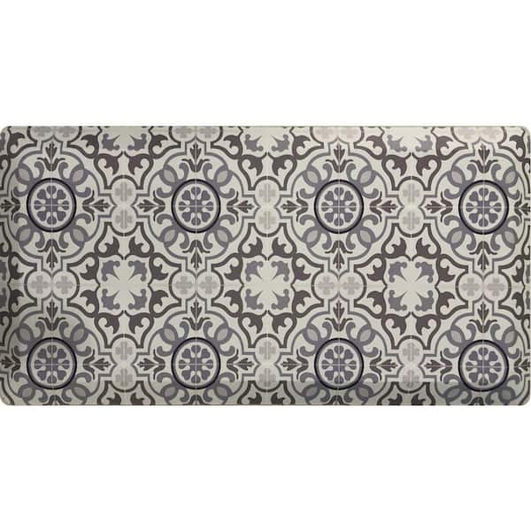 StyleWell Printed Multi 20 in. x 39 in. PU Leather Anti-Fatigue Indoor ...