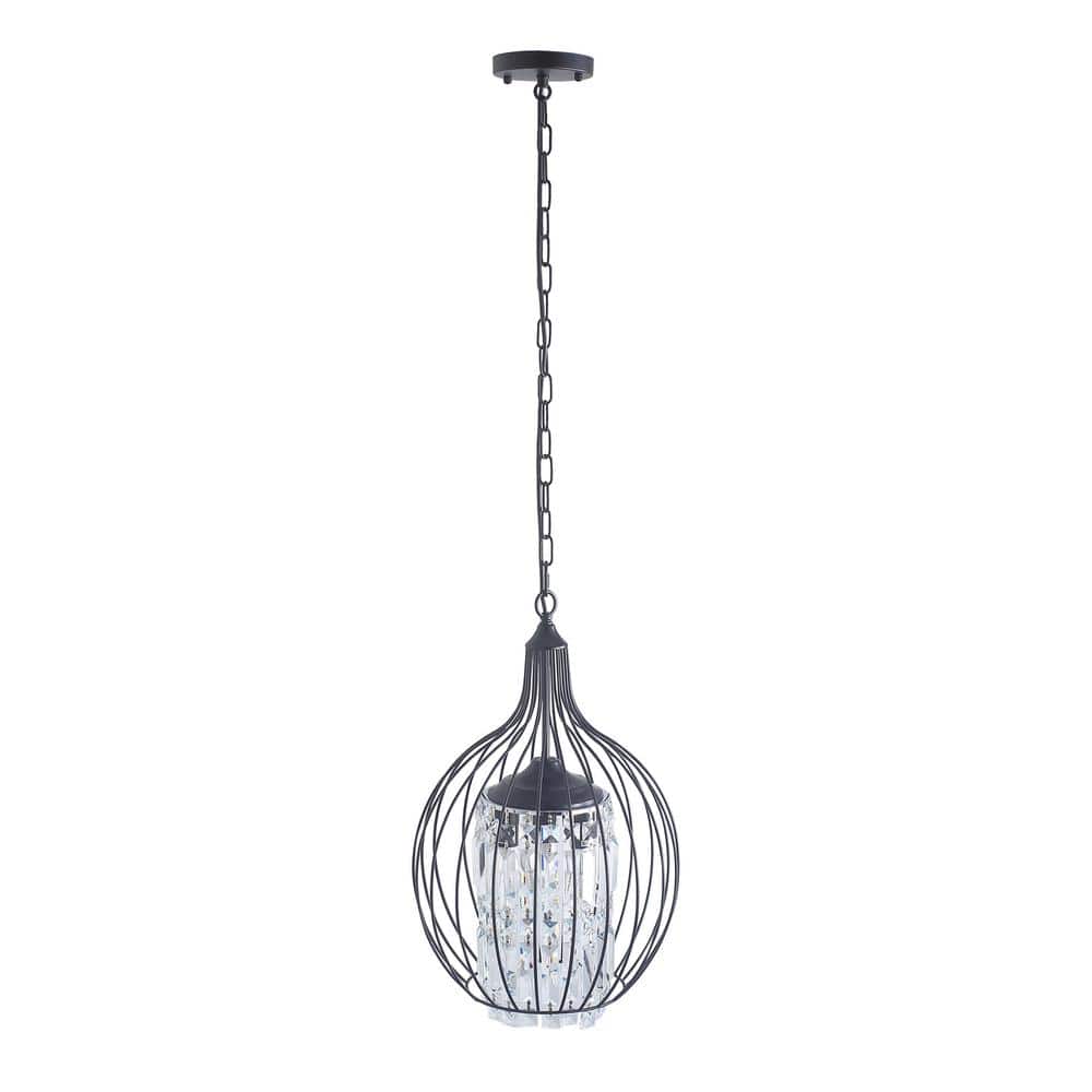 Sunpez Crystal Pendant Lights, 3-Light Black Chandelier Ceiling Kitchen ...