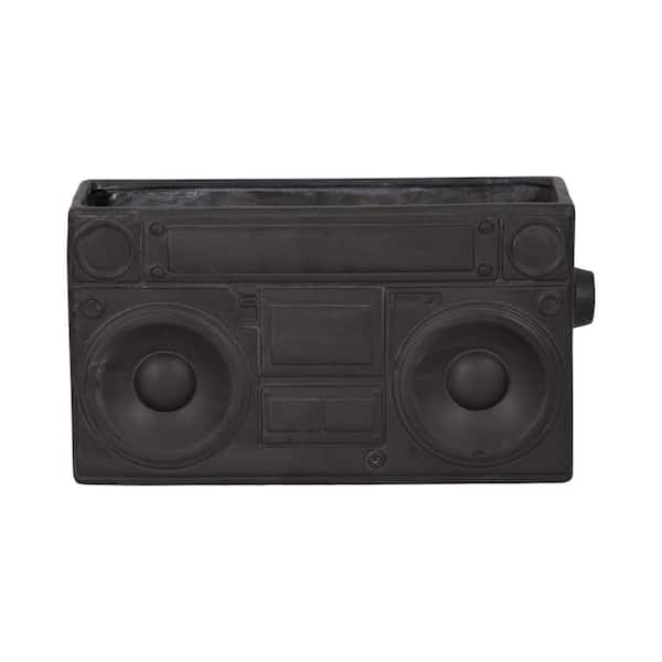 Liv & Skye Gray Ceramic Stereo Decorative Planter (4 in. W x 7 in. H ...