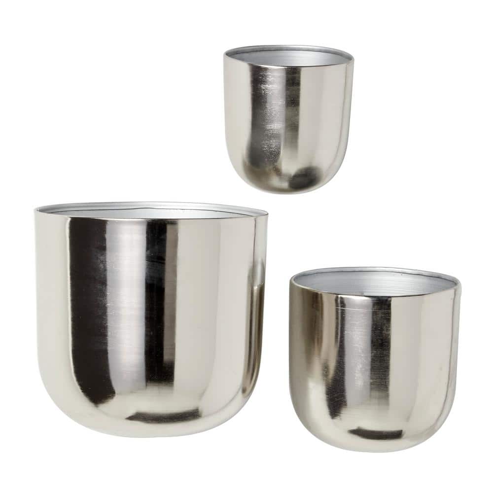 Litton Lane 9in. Small Silver Metal Indoor Outdoor Floating Wall ...