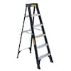 DEWALT 6 ft. Fiberglass Step Ladder 10.4 ft. Reach Height Type 1 - 250 ...