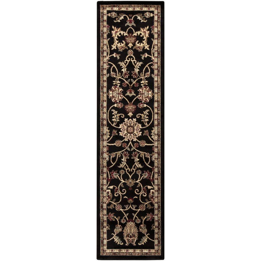 Livabliss Sabin Black 2 ft. x 7 ft. Indoor Runner Rug S00151027724 ...