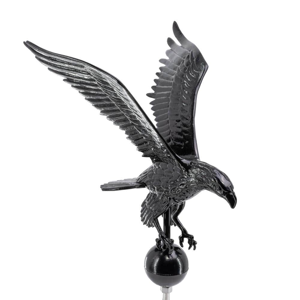 Montague Metal Products 18" Aluminum Flagpole Eagle - Black with Black ...