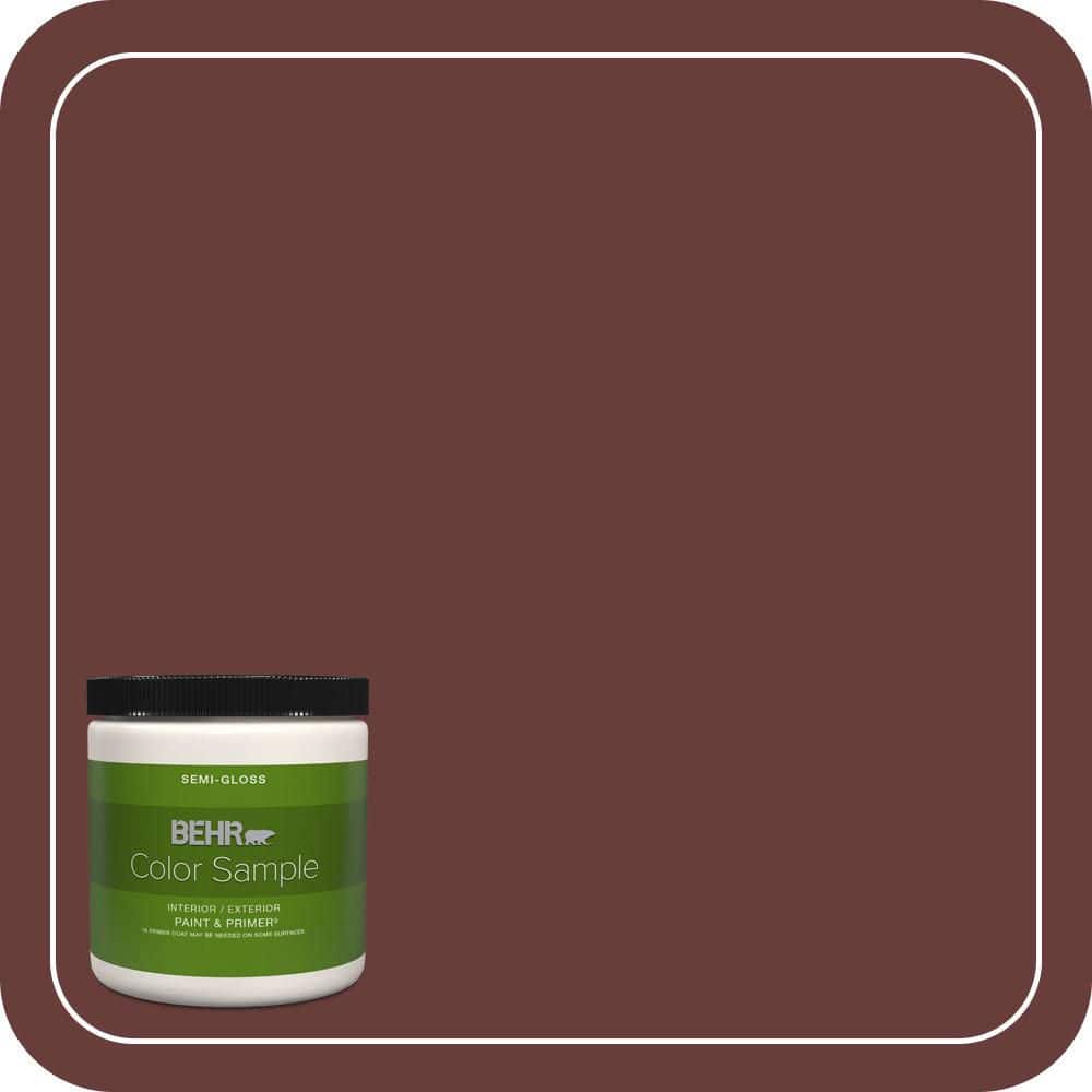 BEHR PREMIUM PLUS 8 oz. #PPU2-01 Chipotle Paste Semi-Gloss Interior ...