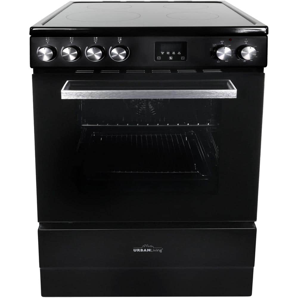 URBAN LIVING 24 in. 4 Element Freestanding Electric Range, Compact Oven ...