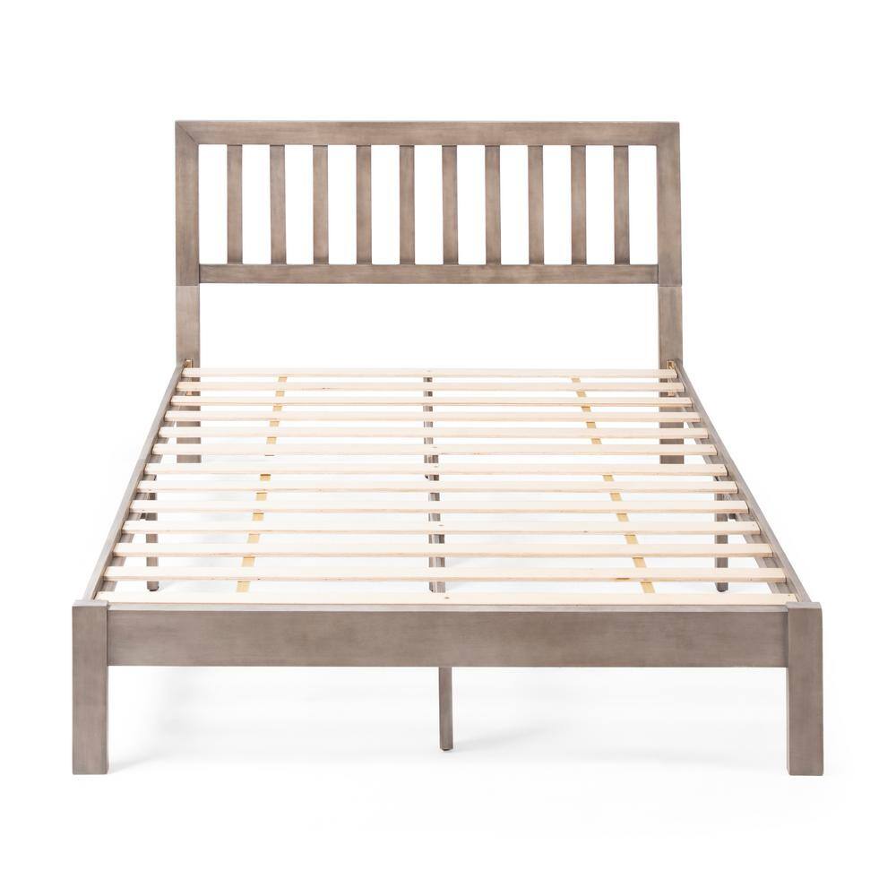 Noble House Norgate Grey Wood Queen Bed Frame 71058 - The Home Depot