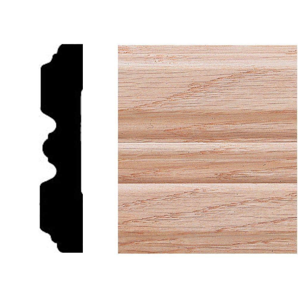 HOUSE OF FARA 3/4 in. x 3-1/4 in. x 7 ft. Oak Wood Fluted Casing ...