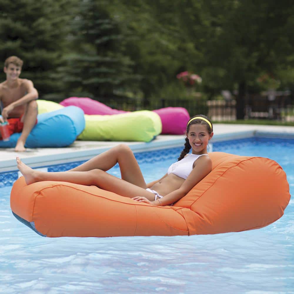 Ocean Blue Capri Inflatable Lounger in Orange 950306 - The Home Depot
