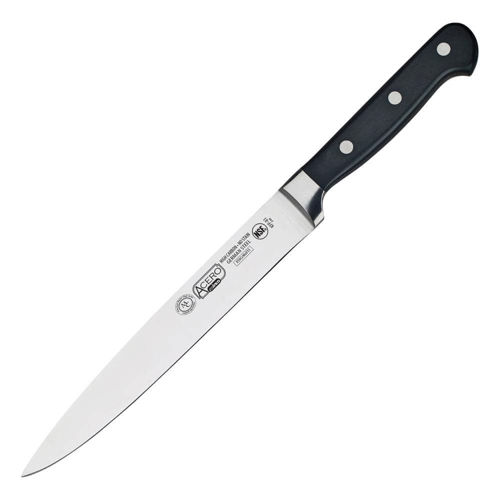 Winco 8 in. Triple Riveted Full Tang Forged Blade Slicing Knife KFP-81 ...