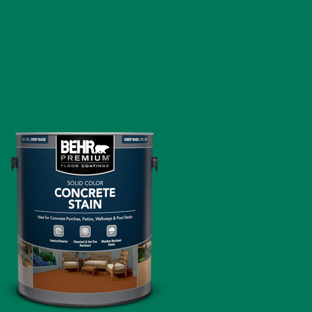 BEHR PREMIUM 1 gal. #OSHA-2 OSHA SAFETY GREEN Solid Color Flat Interior ...