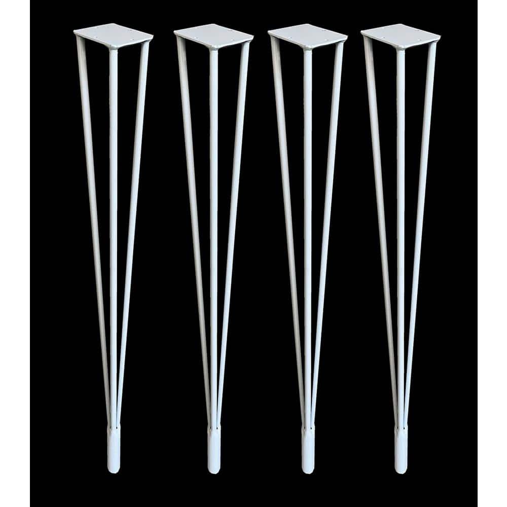 Kingsman Hardware Kingsman 28-3/8 in. White Color Solid Steel Metal 3 ...