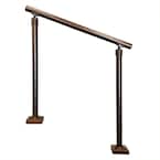 EZ Handrail 1.9 in. x 3 ft. Copper Vein Aluminum Handrail with Posts ...