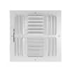 Venti Air 14 in. W x 14 in. H Steel for Ceiling or Sidewall 4-Way Curve ...