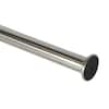 Pulire 42 in. - 72 in. Tension Curtain Rod in Brushed Steel 1300004 ...