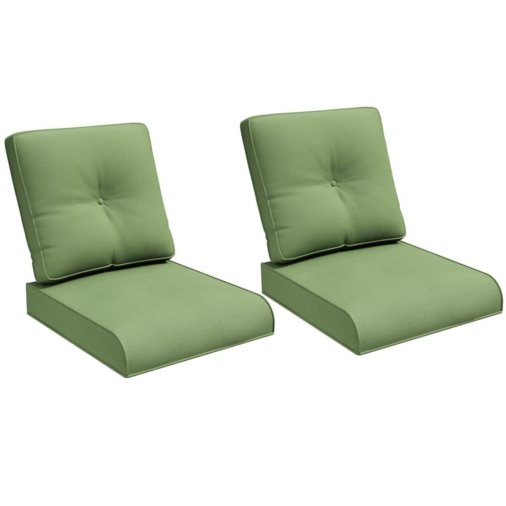 JOYSIDE 22 in. x 24 in. 2-Piece Outdoor Patio Replacement Cushion ...