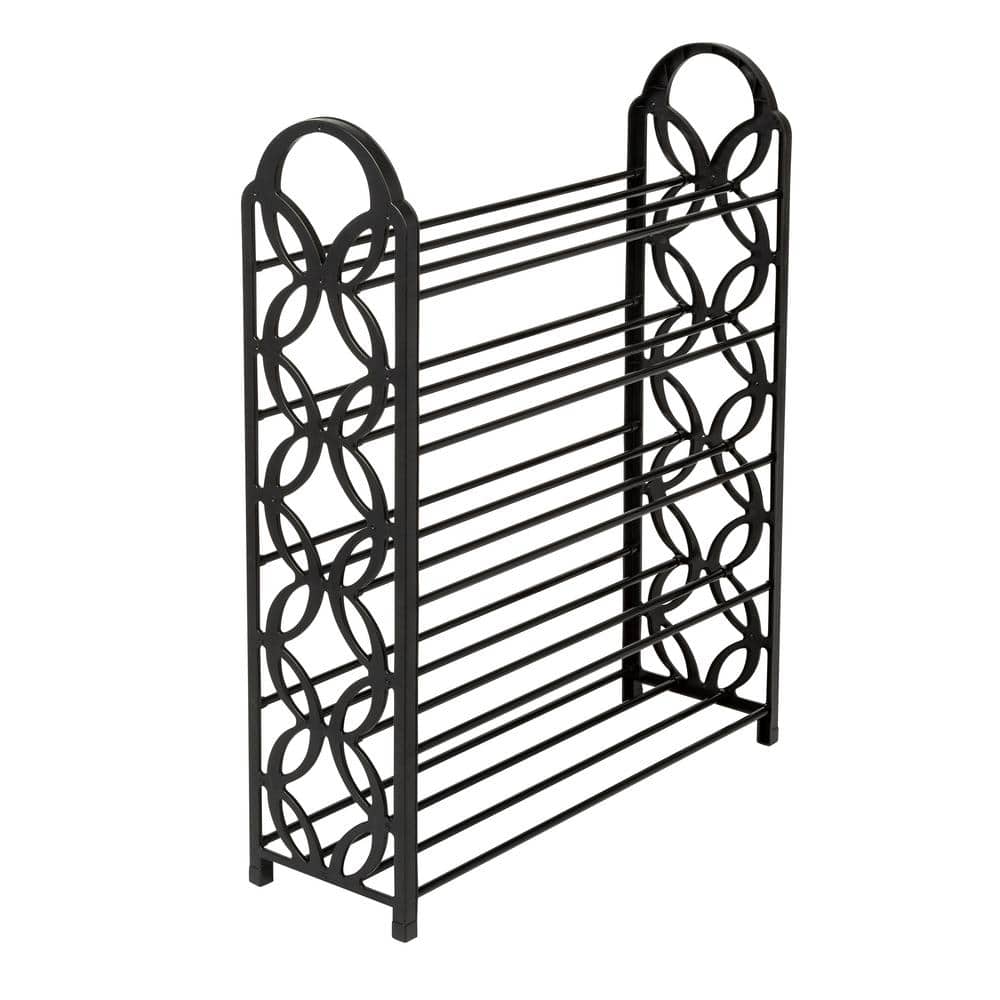 Honey Can Do 30 H 20 Pair Black Steel Shoe Rack SHO 08484 The Home Depot honey-can-do-30-h-20-pair-black-steel-shoe-rack-sho-08484-the-home-depot