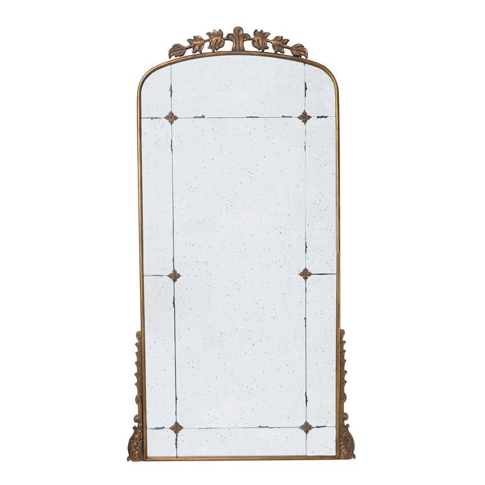 Aoibox 40 in. W x 76 in. H Lavish Full Length Mirror, MDF Antique Gold ...