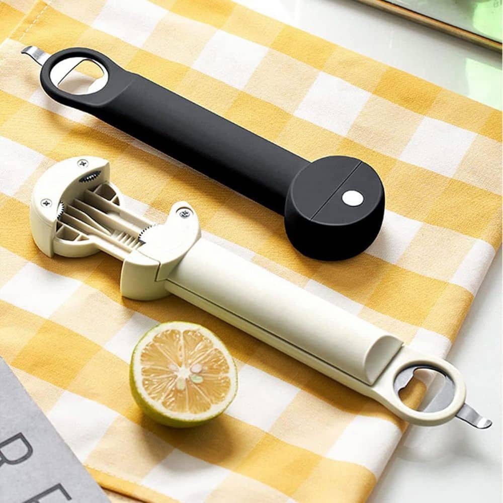 Anqtovp Adjustable Retractable Bottle Opener Jar Lid Gripper with ...