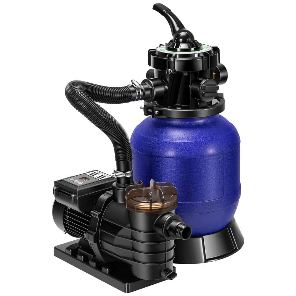 VIVOSUN 10 in. 2088 GPH 0.34 hp Single Speed Sand Filter Pump, Built-In ...