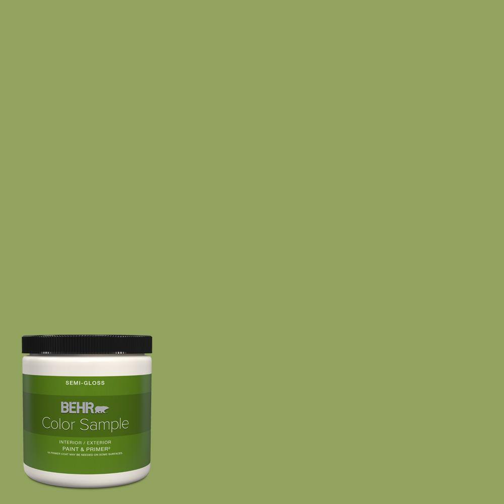 BEHR PREMIUM PLUS 8 oz. #HDC-MD-15 Zesty Apple Semi-Gloss Interior ...