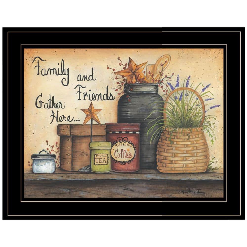 HomeRoots Charlie Family and Friends 1-Piece Framed Wall Art 15 in. x ...