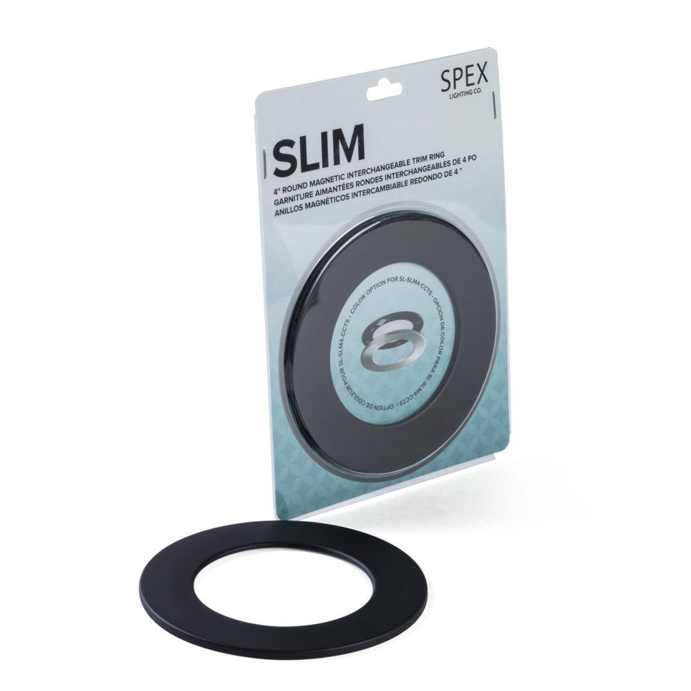 Liteline SPEX Lighting - 4 in. Round Black Trim for Slim Fixtures SL-SLM4-RT-BK - The Home Depot