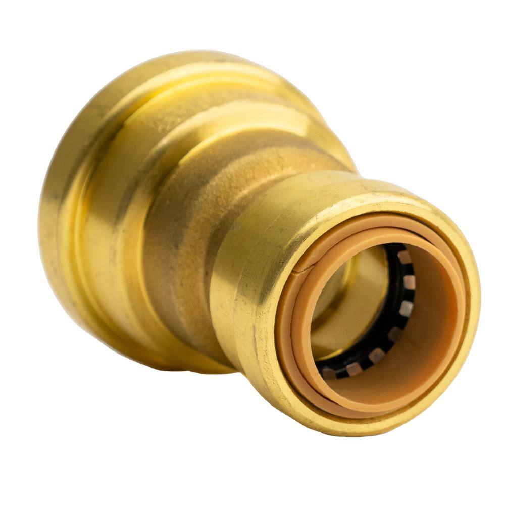 QUICKFITTING 1 in. x 3/4 in. Push-to-Connect Brass Reducing Coupling ...