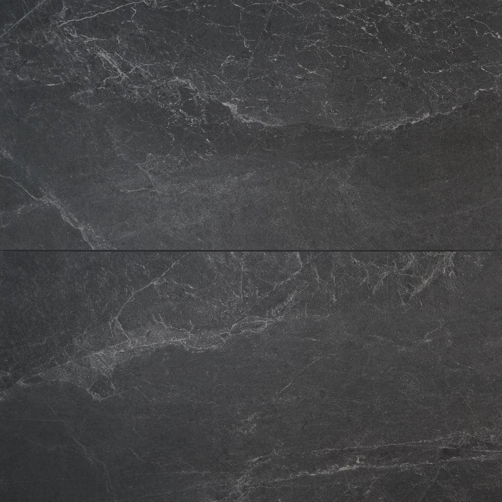 Ivy Hill Tile LithoTech Graphite Gray 23.62 in. x 47.24 in. Matte ...