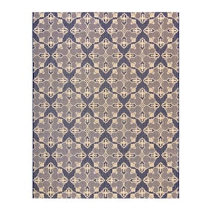 Disney Mickey Mouse Navy/Grain 6 ft. x 9 ft. Medallion Indoor/Outdoor ...