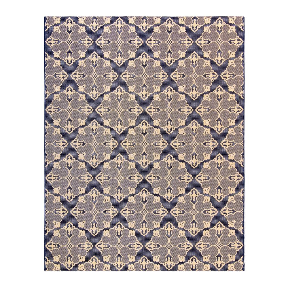 Disney Mickey Mouse Navy/Grain 6 ft. x 9 ft. Medallion Indoor/Outdoor ...