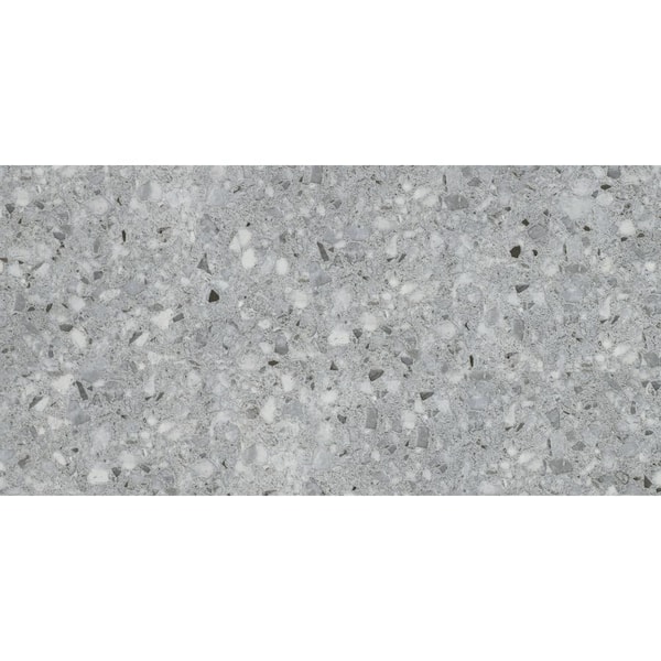 EMSER TILE Fragmento Silver 12 in. x 24 in. Matte Porcelain Floor and ...