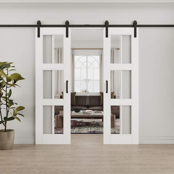 Reviews for ARK DESIGN 18 in. x 80 in. 3-Lite Tempered Clear Glass ...
